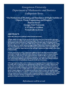 Colloquium Series | Department of Mathematics and Statistics | Georgetown University